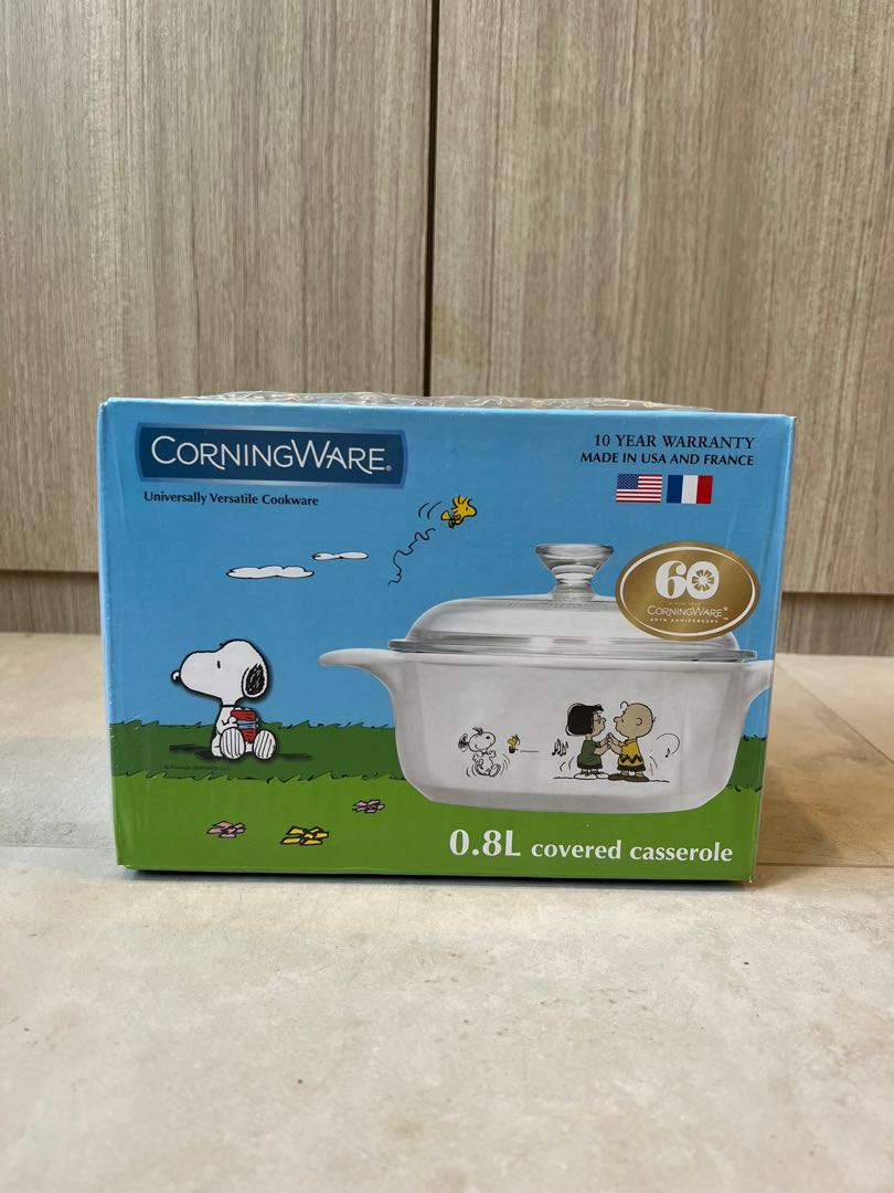 BNIB Corningware 0.8L Covered Casserole - Peanuts Snoopy limited ...
