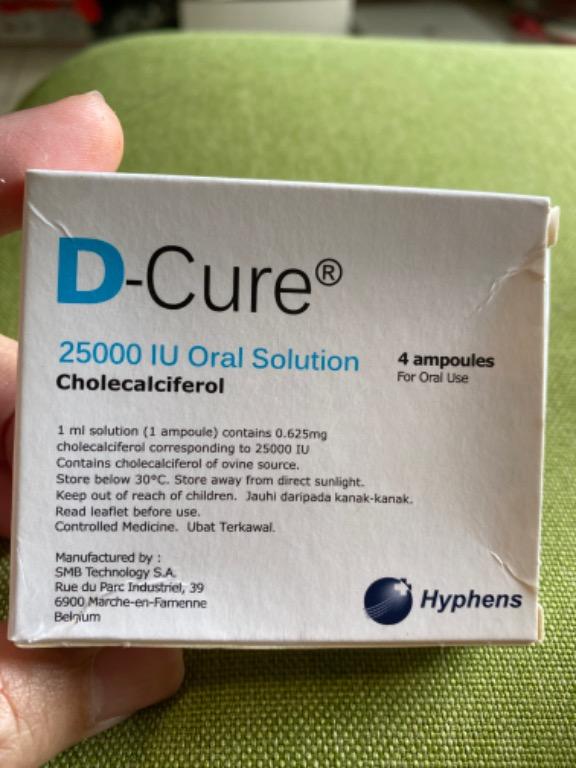 D-cure 25000 IU, Health & Nutrition, Medical Supplies & Tools on Carousell