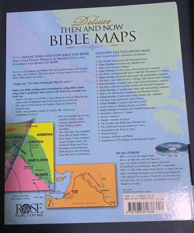 Deluxe Then and Now Bible Maps with CD-ROM, Hobbies & Toys, Books & Magazines, Religion Books on ...