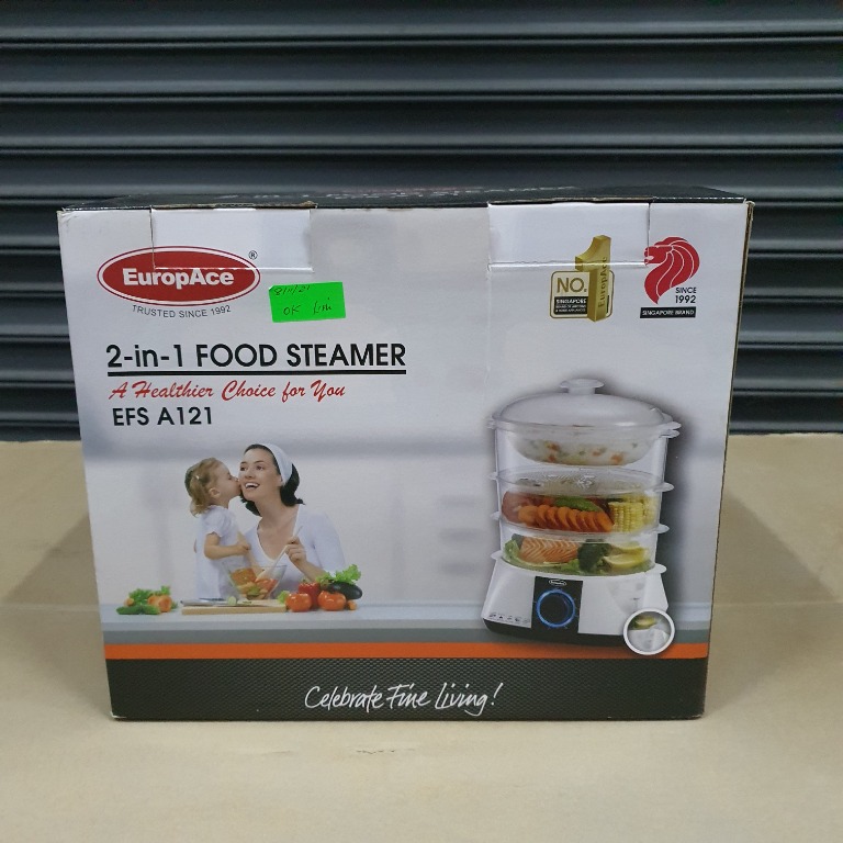 [DISPLAY] EuropAce EFS A121 3-Layer Food Steamer, 12 Litres, TV & Home ...