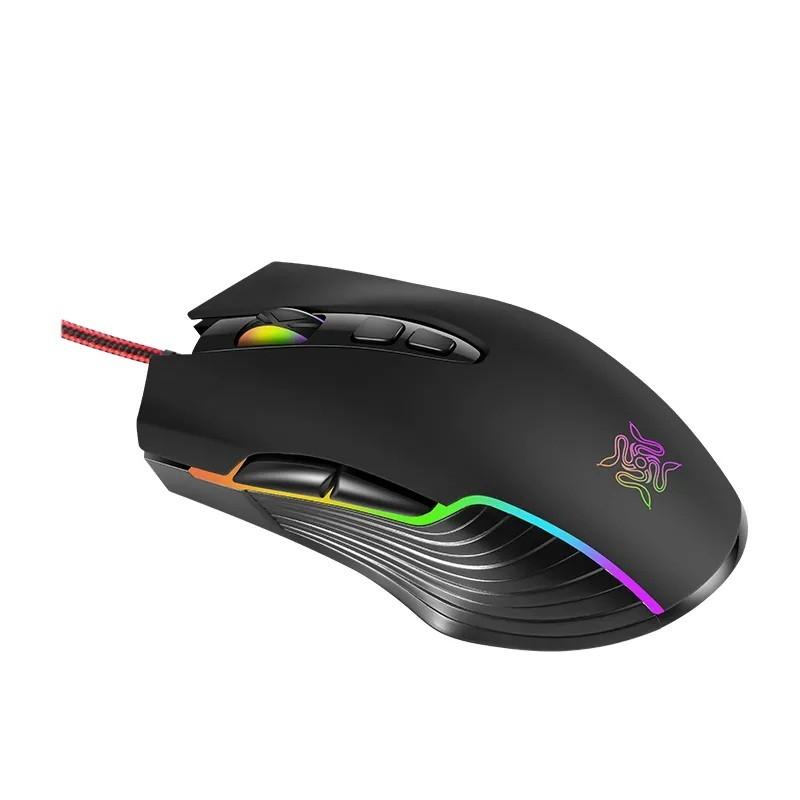 Gaming Mouse V9 Ergonomic RGB Back-light 7 Button 6400DPI Programmable Adjustable Gaming Sensor ...