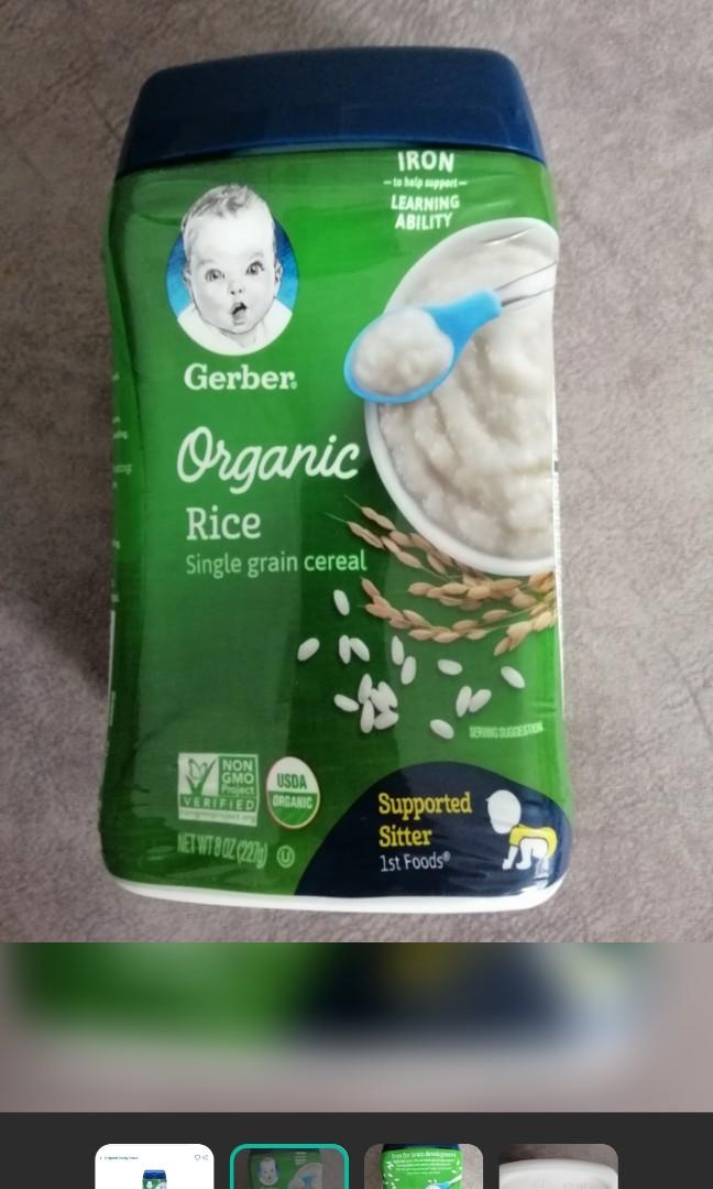 Gerber organic rice cereal brain development, Babies & Kids, Nursing ...