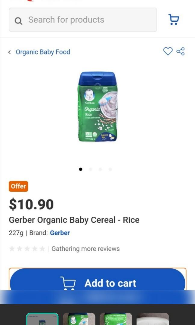 Gerber organic rice cereal brain development, Babies & Kids, Nursing ...