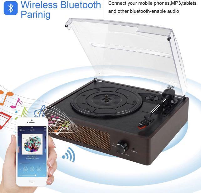 Kedok turntable , Vinyl Record Player Turntable with Built-in Bluetooth ...