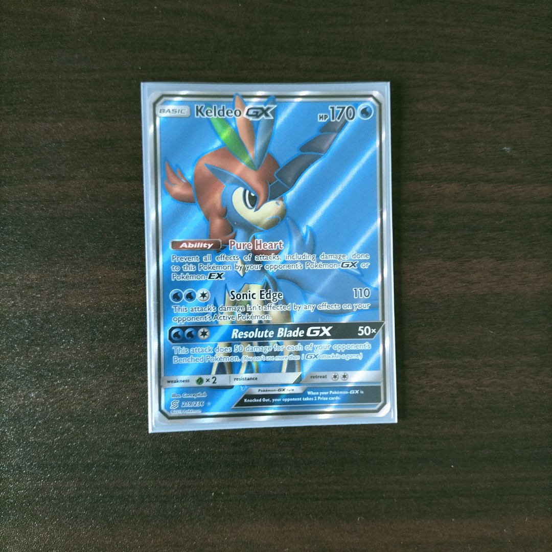 KELDEO GX FULL ART MINT POKEMON TCG CARDS NOT CHARIZARD PIKACHU ...