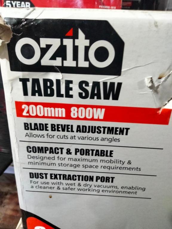 Ozito Table Saw 200mm, Commercial & Industrial, Construction Tools ...