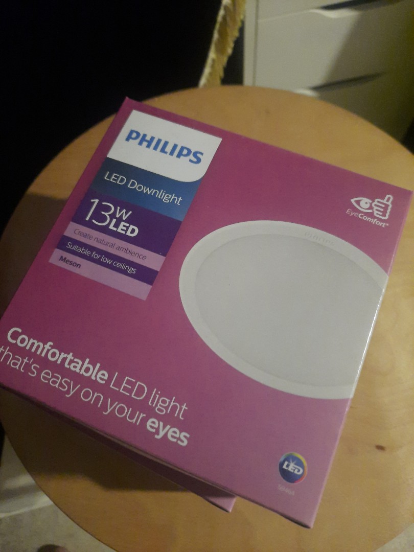 Philips LED Downlight 13W Meson, Furniture & Home Living, Lighting ...