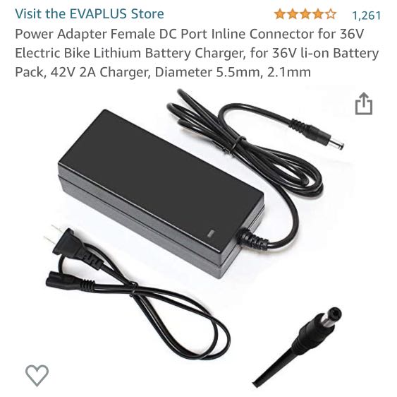 Power Adapter Female DC Port Inline Connector for 36V Electric Bike ...