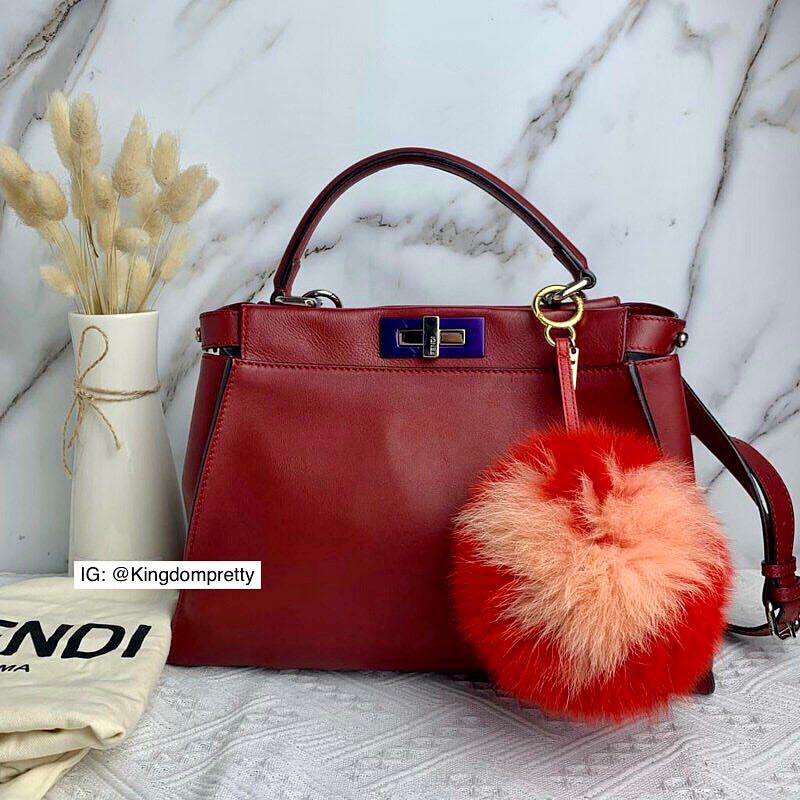 Pre-order Fendi Peekaboo Iconic Regular Size with Keychain, Luxury ...