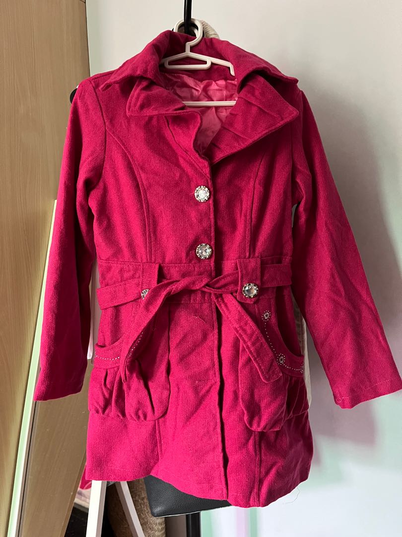 Raspberry parka/ coat, Women's Fashion, Coats, Jackets and Outerwear on ...
