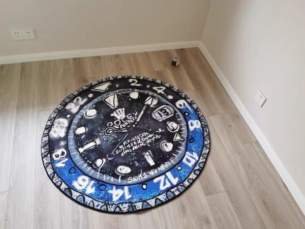 Rolex submariner Custom made carpet rug, Furniture & Home Living, Home ...