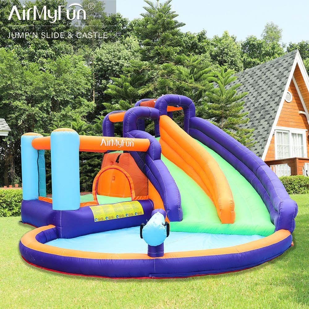 Sewa AirMyFun Pool Party Sewa Kolam gelongsor gergasi 2 slide, Babies ...