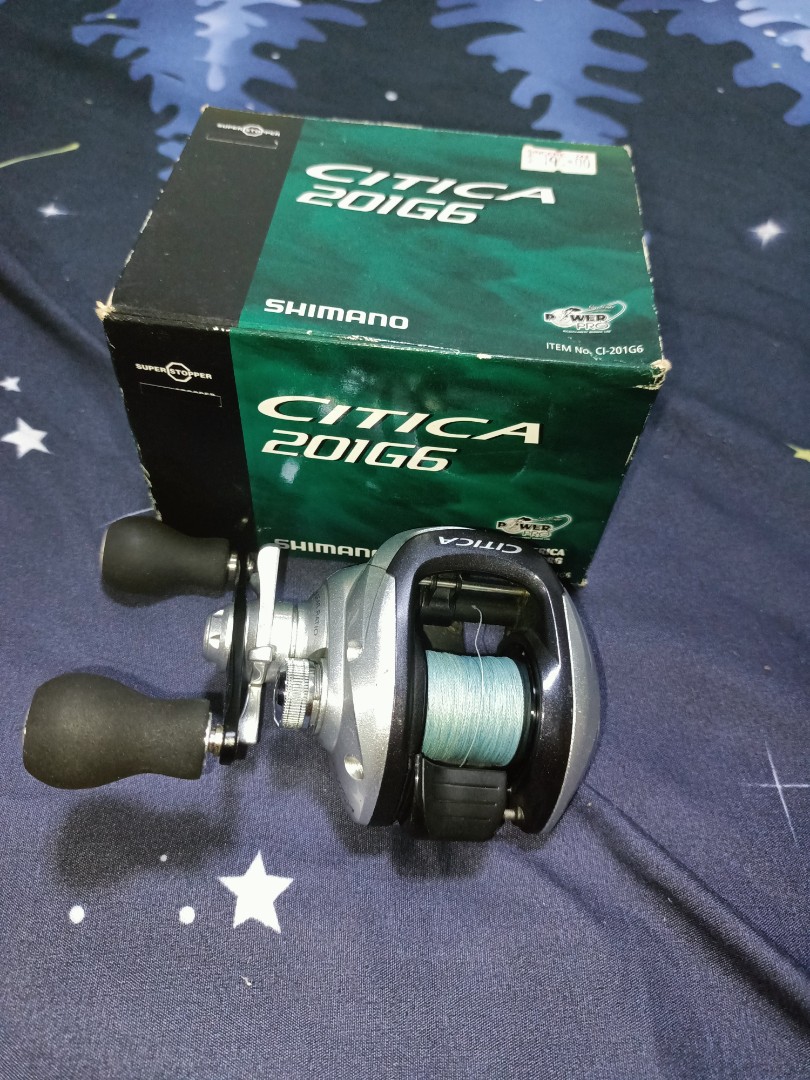 Shimano citica 201G6 , changed knob, Sports Equipment, Fishing on Carousell