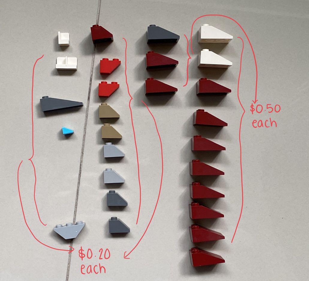 Sloped Lego pieces, Hobbies & Toys, Toys & Games on Carousell