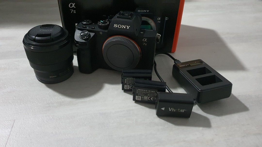 Sony a7ii e-mount 35mm full frame mirrorless with Sony FE 50MM 1.8 ...