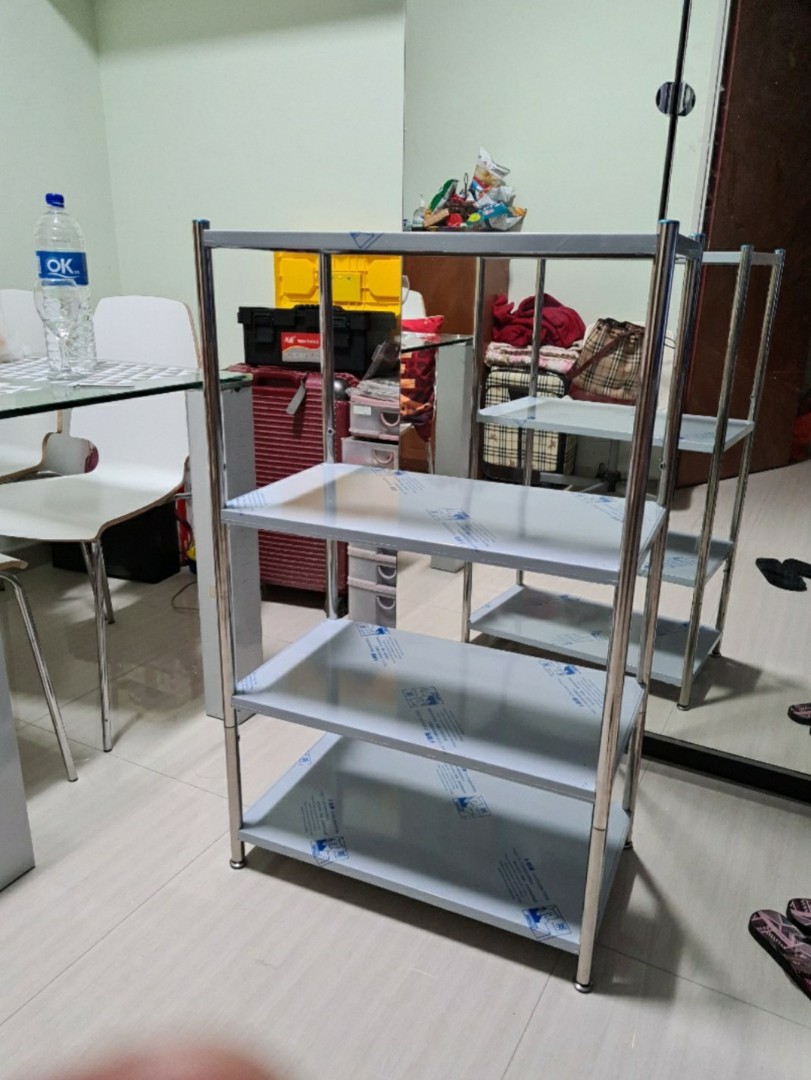 Kitchen stainless steel 4 layer rack/shelves (60cm wide, 100cm tall ...