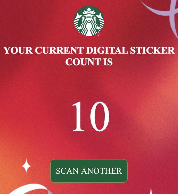 STARBUCKS DIGITAL STICKERS (10 pcs), Tickets & Vouchers, Vouchers on ...