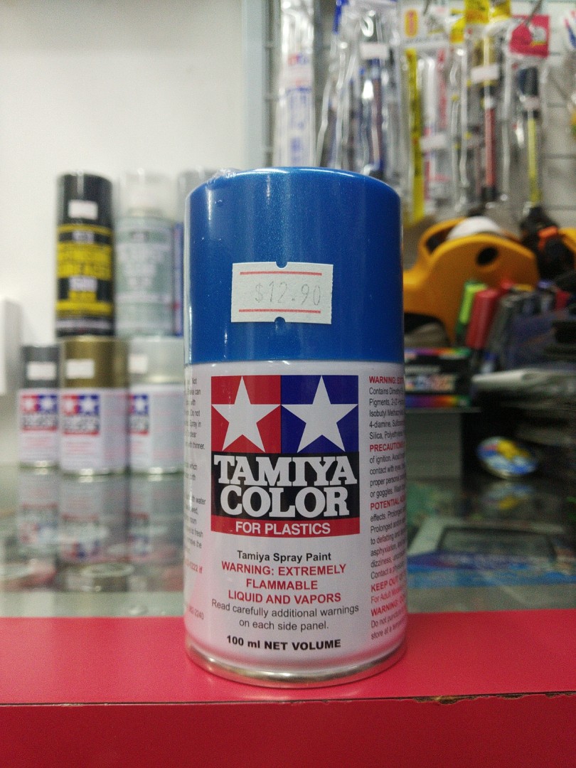 Tamiya TS-54 Light Metallic Blue Spray Paint For Plastic, Hobbies ...