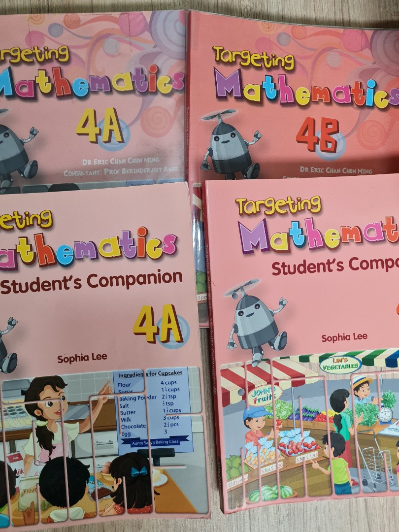 Targeting Math P4 A&B text books and student companion, Hobbies & Toys ...