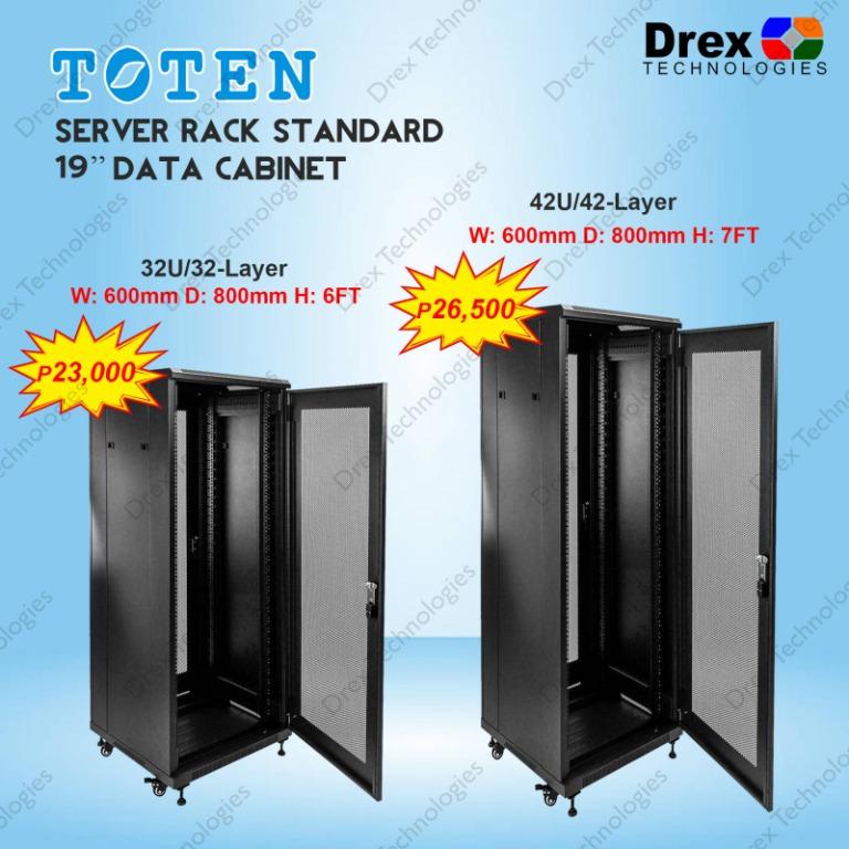 Toten Wall mount Data Server Rack | Data Cabinet 4U 6U 9U 12U 15U 32U 42U, Computers & Tech ...