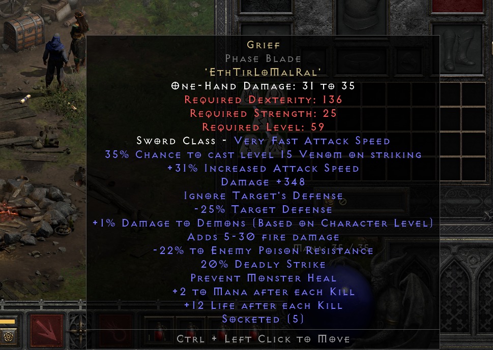 122 PC Diablo 2 Resurrected (D2R) Grief Phase Blades (Choose between 2 ...