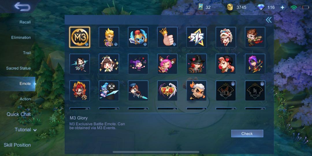 84 skins Mobile legends account #031 (71 HEROES, 84 SKINS, 2 MSXED ...