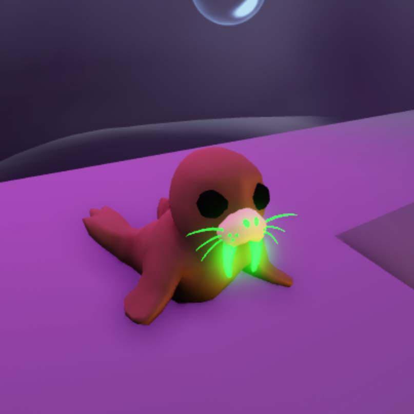 Adopt Me Mega Neon Walrus Pet, Video Gaming, Gaming Accessories, In ...