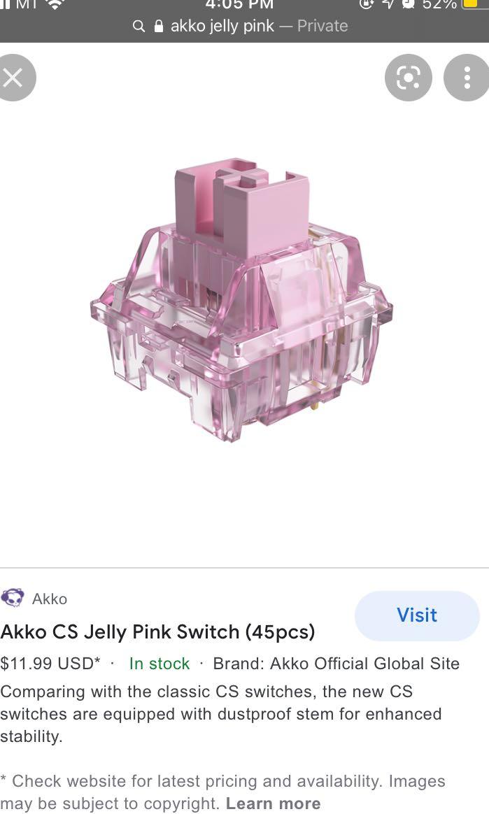 Akko Jelly Pink Switches, Computers & Tech, Parts & Accessories ...