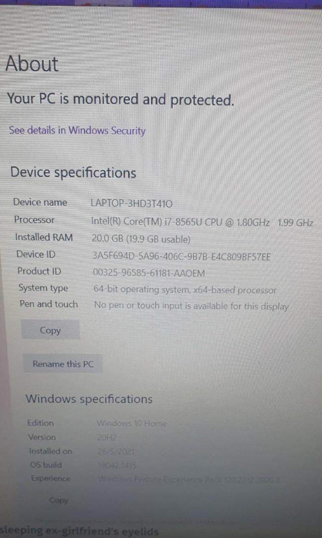 Asus x412f Laptop Intel i7 processor 20gb ram 512gb, Computers & Tech ...