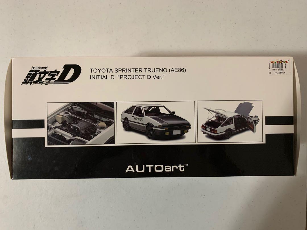 AutoArt Initial D Toyota Trueno AE86 Project D Version, Hobbies & Toys, Memorabilia ...