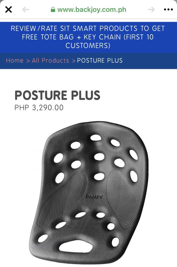 Backjoy Posture Plus, Health & Nutrition, Assistive & Rehabilatory Aids ...