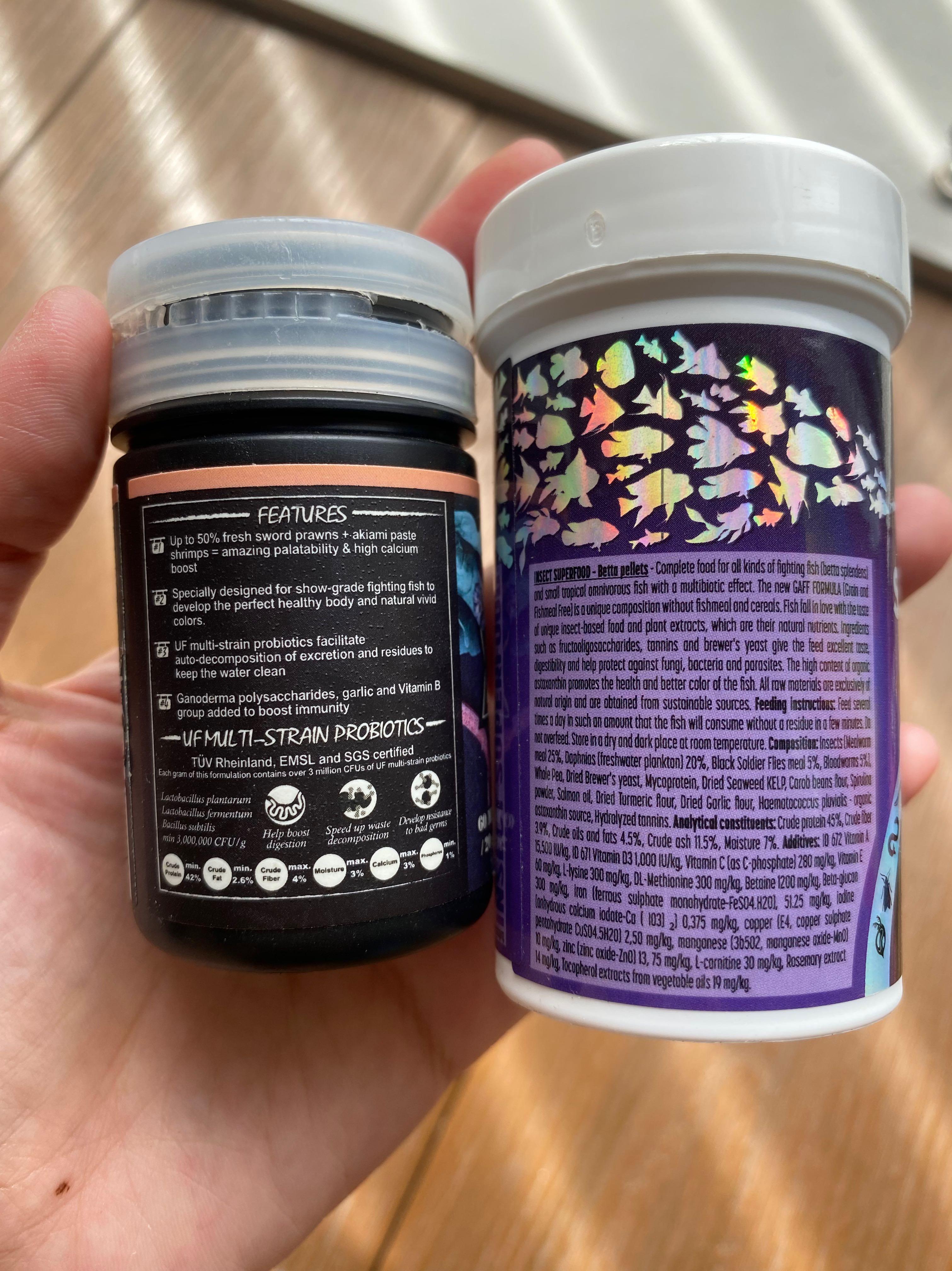 Betta pro shrimp patties, Dajana insect superfood, food pellets, Pet ...