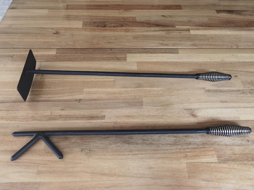 Fire Poker / Ash Rake Tool Set for Wood and Charcoal fires in BBQ ...