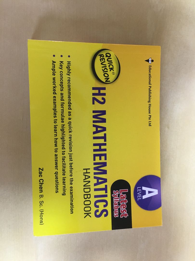 H2 Math Handbook for Alevels, Hobbies & Toys, Books & Magazines ...