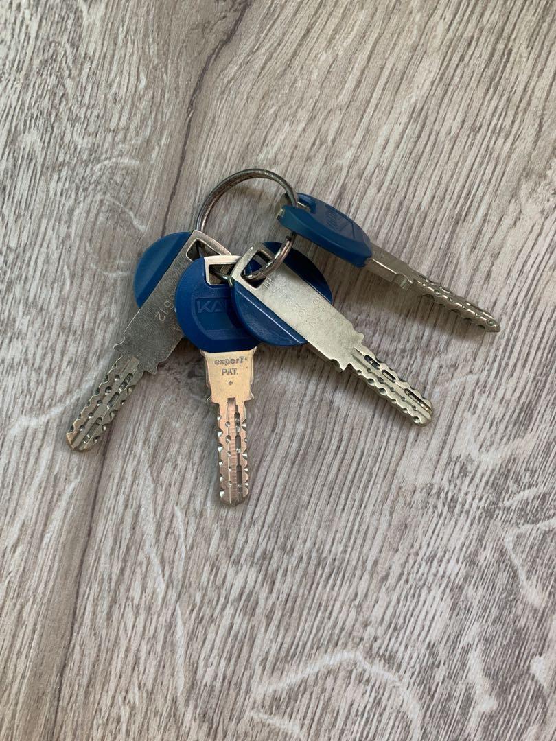 Hdb gate lock set with KABA keys, Furniture & Home Living, Security ...