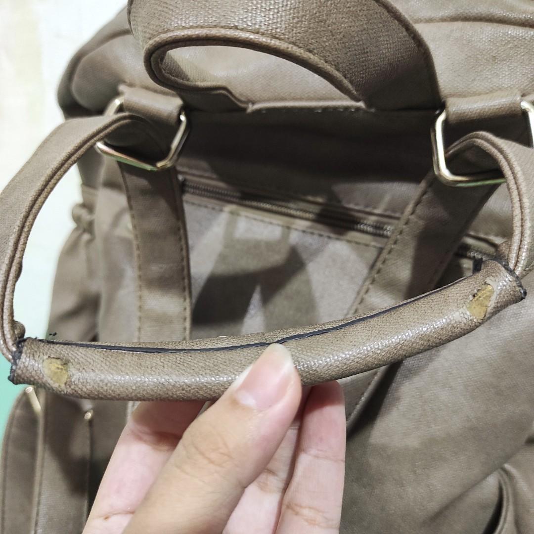 Jovanni Brown Leather Bag, Women's Fashion, Bags & Wallets, Backpacks ...