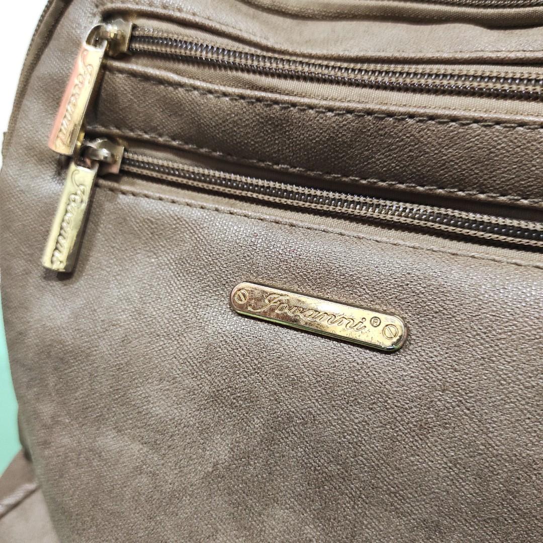 Jovanni Brown Leather Bag, Women's Fashion, Bags & Wallets, Backpacks ...