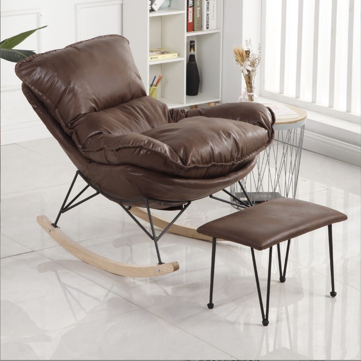Lazy Sofa Rocking Chair With Stool, Furniture & Home Living, Furniture ...