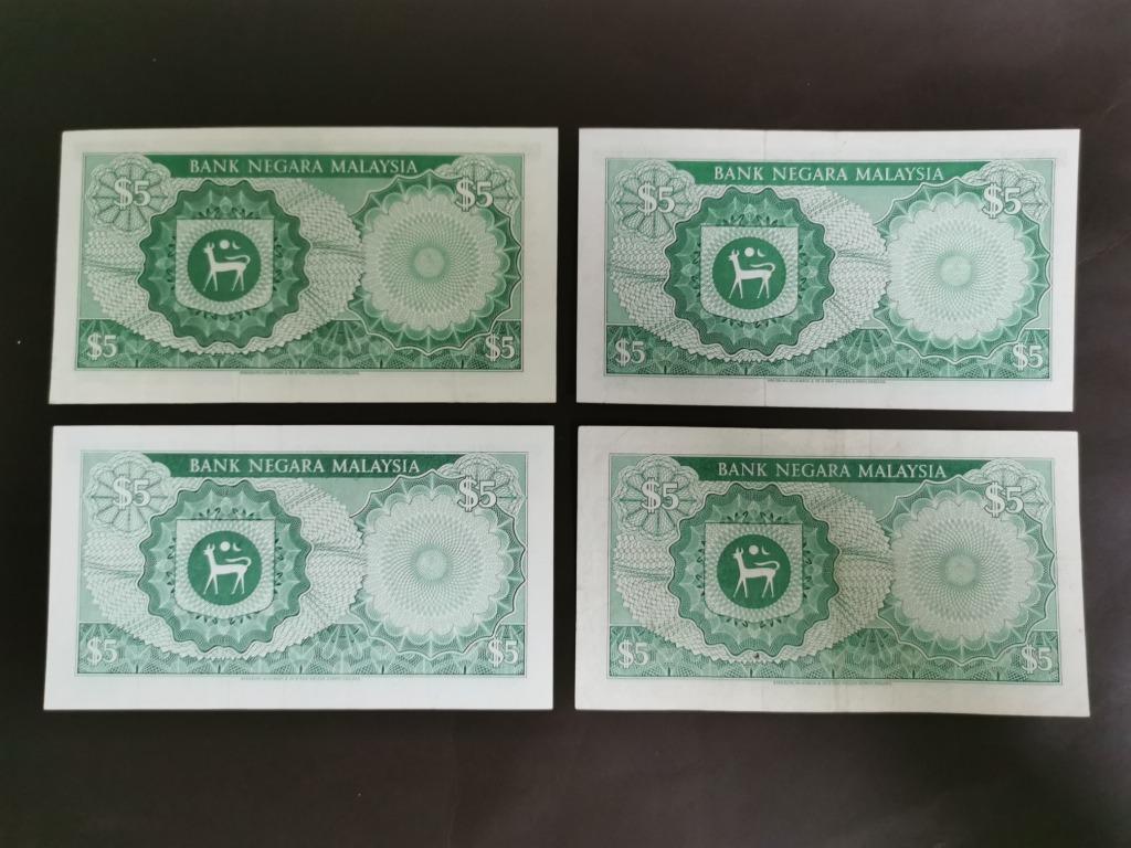 Malaysia RM5 Banknotes complete package starting from Series 1 to 14 ...