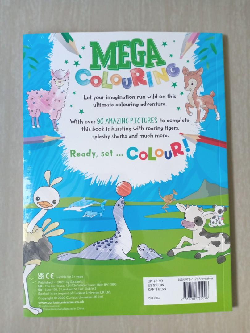 Mega Coloring Books 90 Large Pictures to Color, Hobbies & Toys, Books ...
