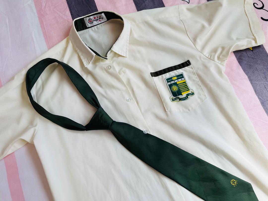 Orchid Park Secondary School uniform (shirt+tie), Men's Fashion, Tops ...