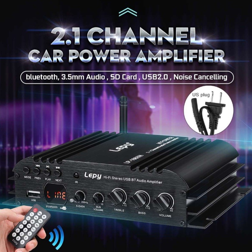 (P2) LEPY lp-168plus Hi-Fi Stereo USB BT Audio Amplifier with Power ...