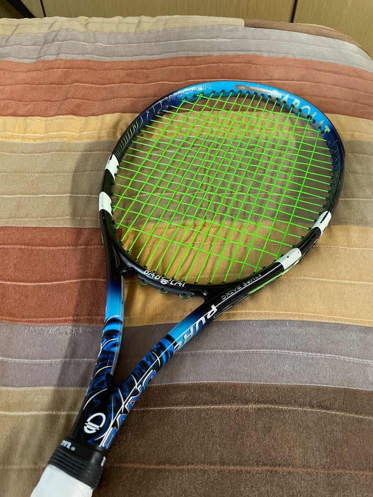 RARE Classic Babolat Pure Drive “Swirly” tennis racquet 網球拍, 運動產品, 運動與 ...