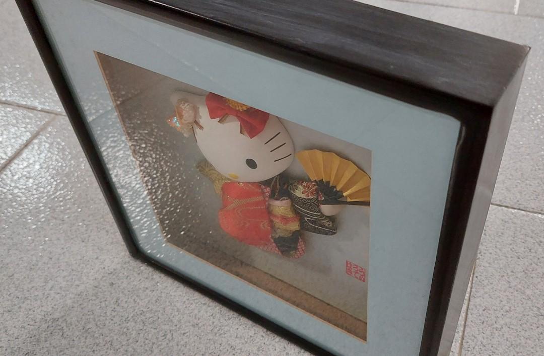 Sanrio Hello Kitty Kimono Shadow Box Art 10"x10", Furniture & Home ...