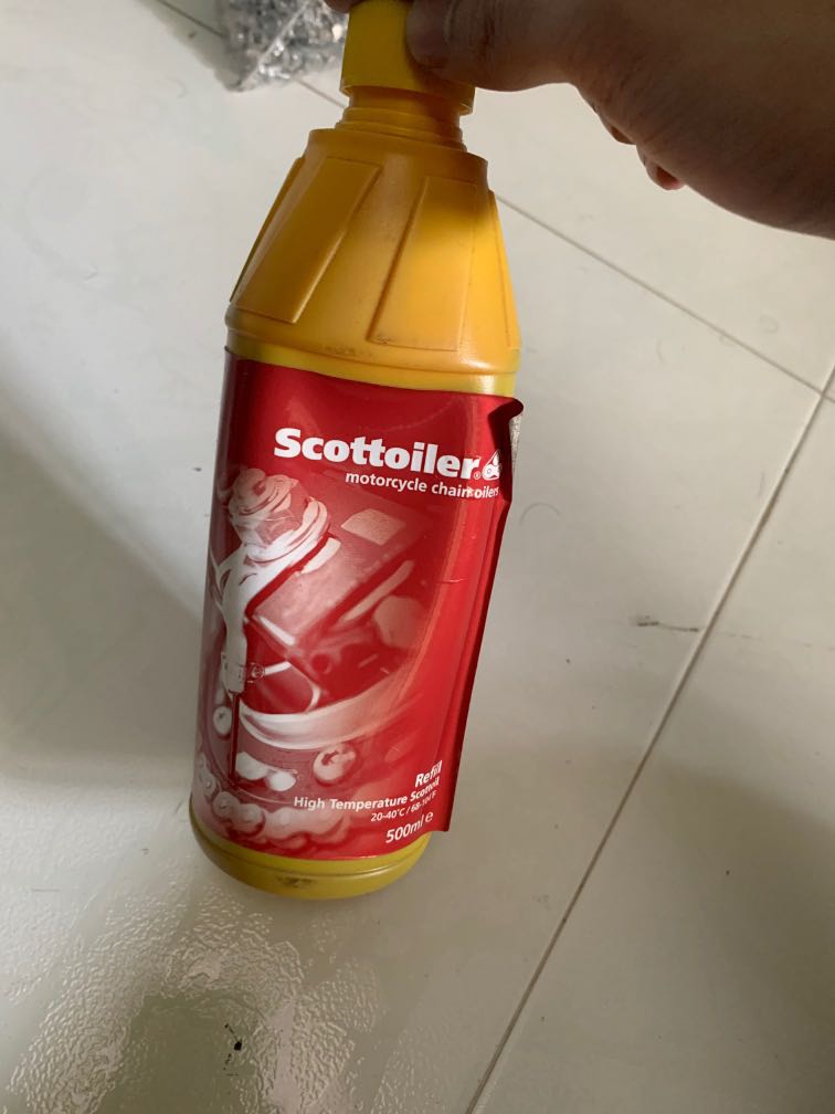 Scottoiler red oil, Motorcycles, Motorcycle Accessories on Carousell
