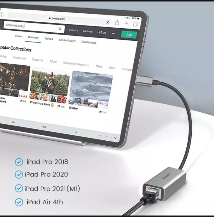 Sumlett Usb C Ethernet Adapter Usb Type C Thunderbolt 3 4 Compatible To Rj45 Gigabit Ethernet