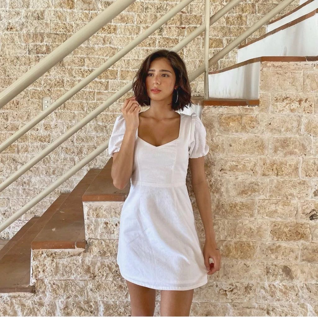 Suzy Clothing - "Irene" Linen Dress in White, Women's Fashion, Dresses ...