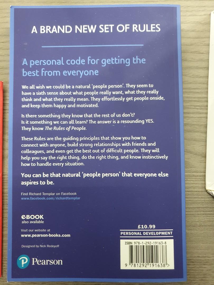 THE RULES OF PEOPLE By Richard Templar, Hobbies & Toys, Books ...