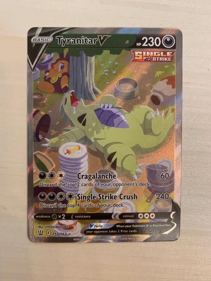 Tyranitar V (155/163) Full Art Battle Styles, Hobbies & Toys, Toys ...