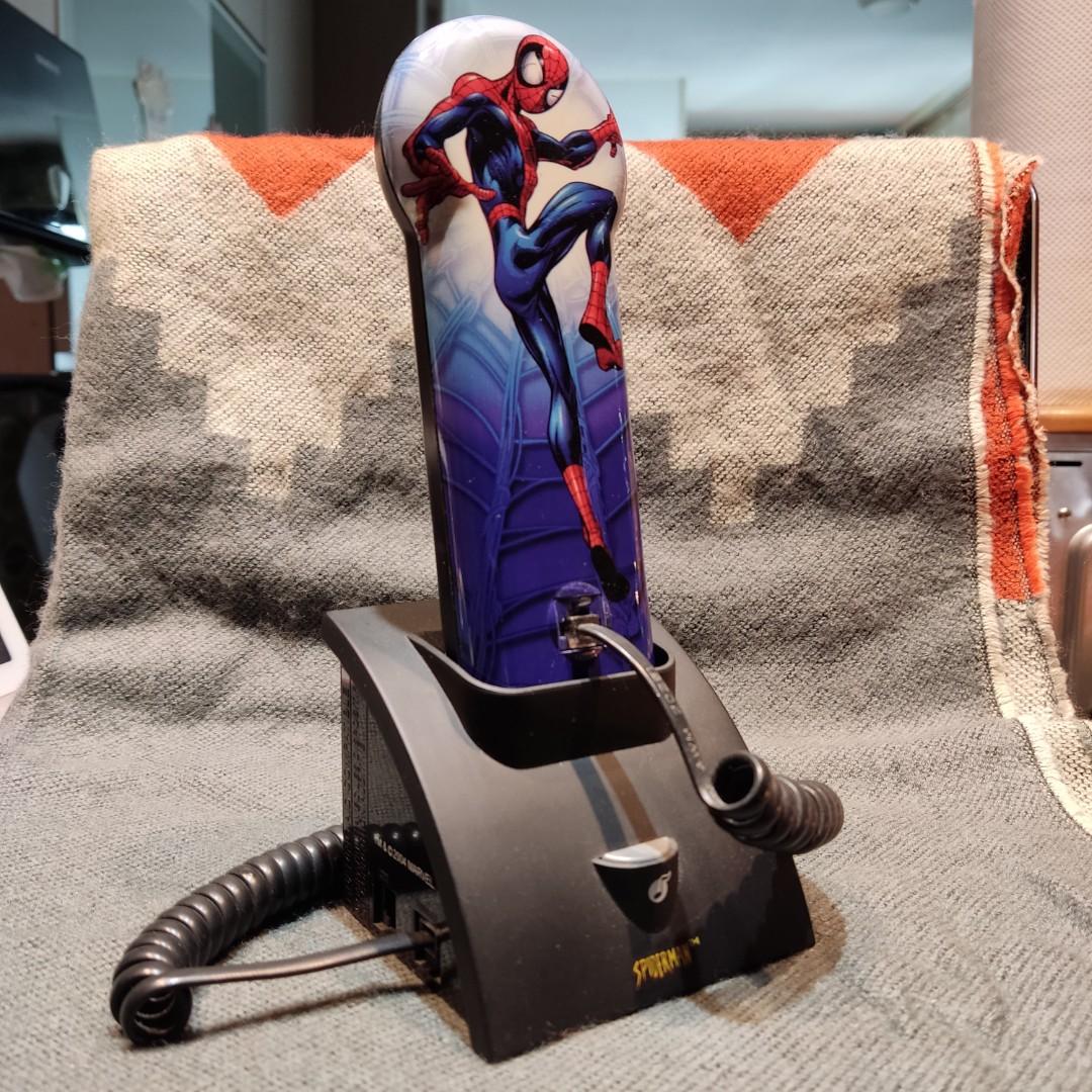 Vintage 2004 Spider-Man wired designer compact phone. Sound bite ringer ...